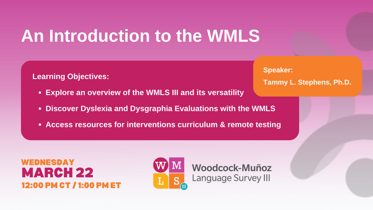 Intro to the WMLS III